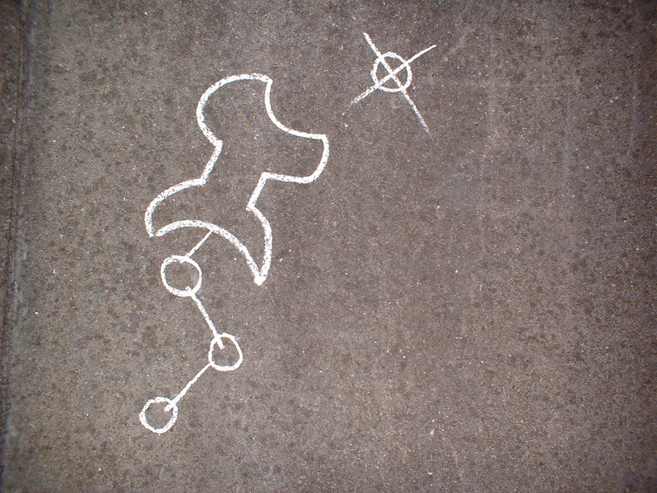 Chalk tag graffiti street art retrospective, Bristol, United Kingdom (UK).