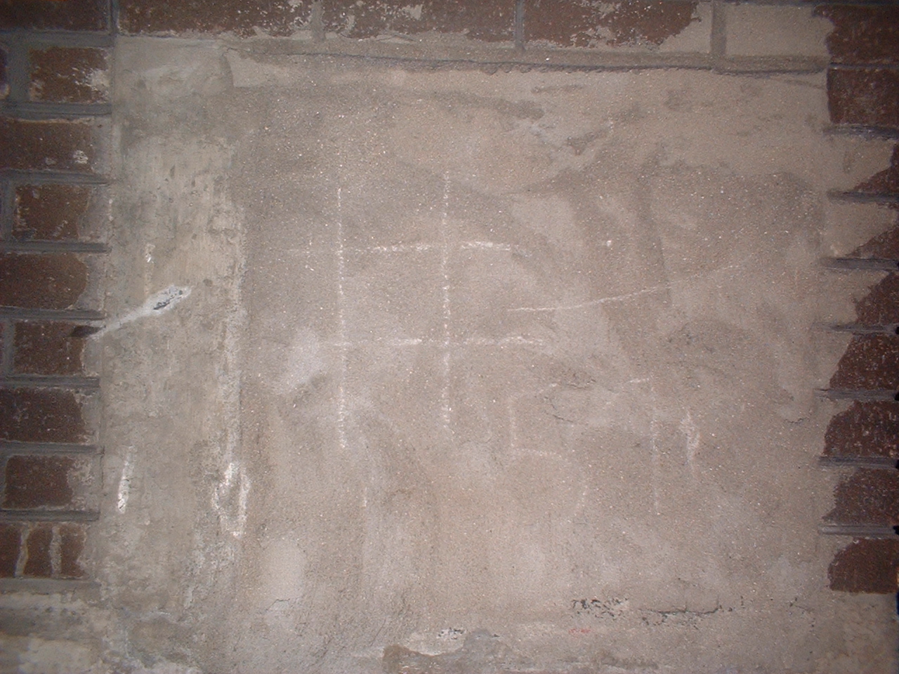 Hash mark chalk tag graffiti street art, Bristol, United Kingdom (UK).